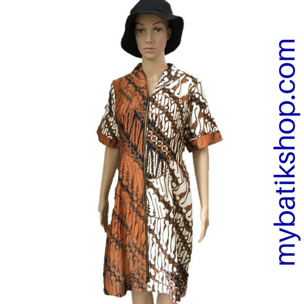 Batik Parang Suede Dress – mybatikshop.com