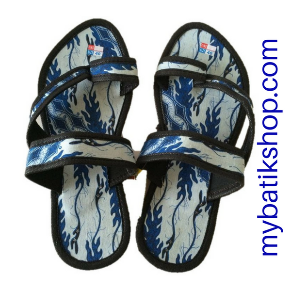 Batik Sandals Blue – mybatikshop.com